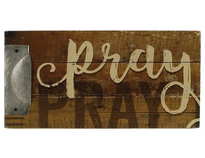 Pray With Metal Wall Sign | Olive & Myrrh